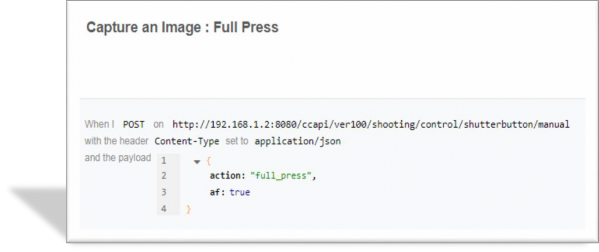 How to Capture an Image with CCAPI